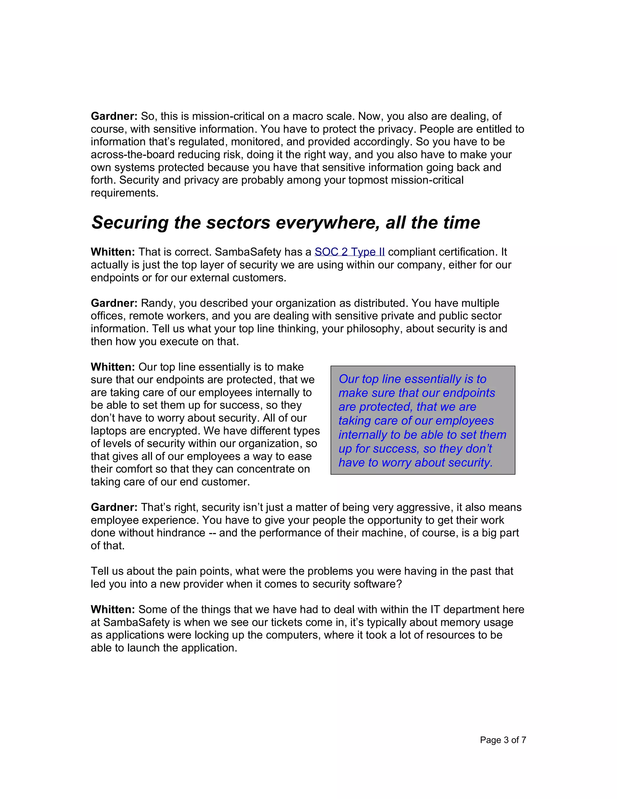 SambaSafety’s Mission to Reduce Risk Begins in its Own Datacenter | PDF