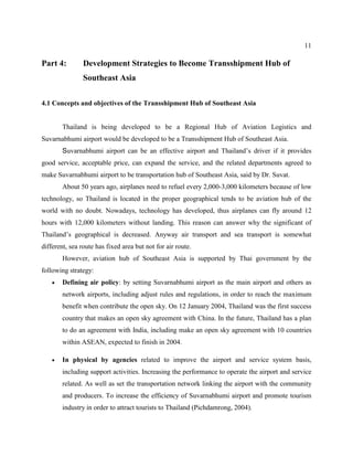 Strategies for a Transshipment Hub: Suvarnabhumi International Airport ...