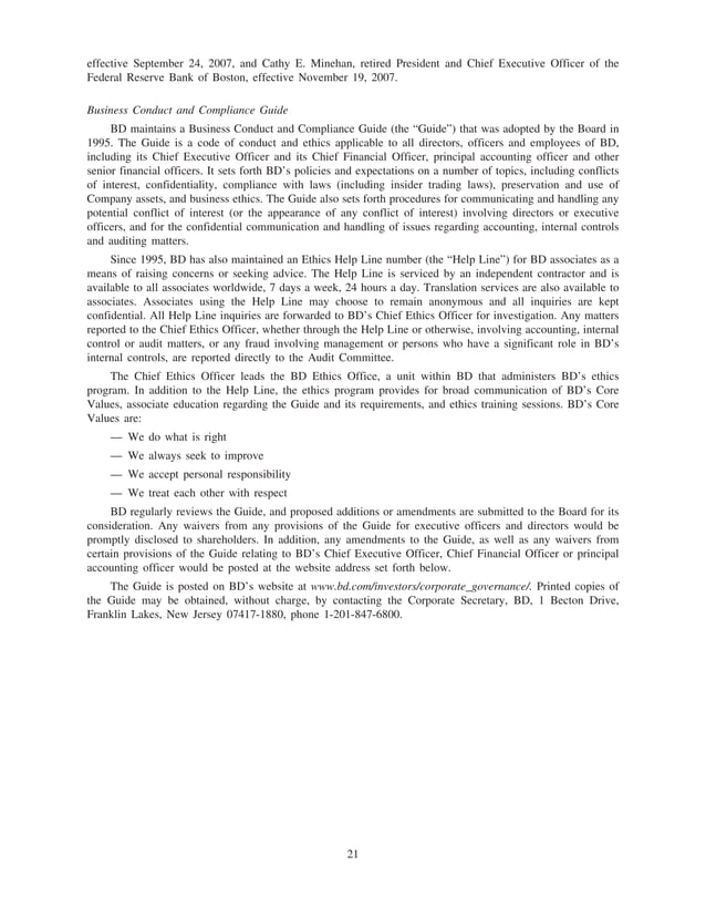 becton dickinson proxy2008 | PDF