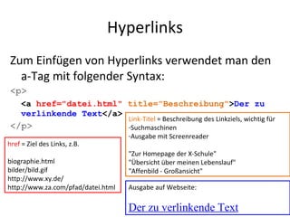 HTML - Hyperlinks erstellen | PPT