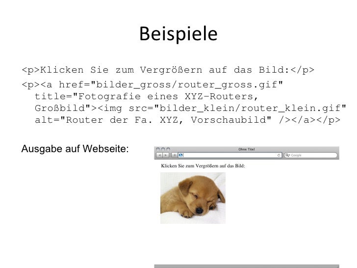 HTML - Hyperlinks erstellen