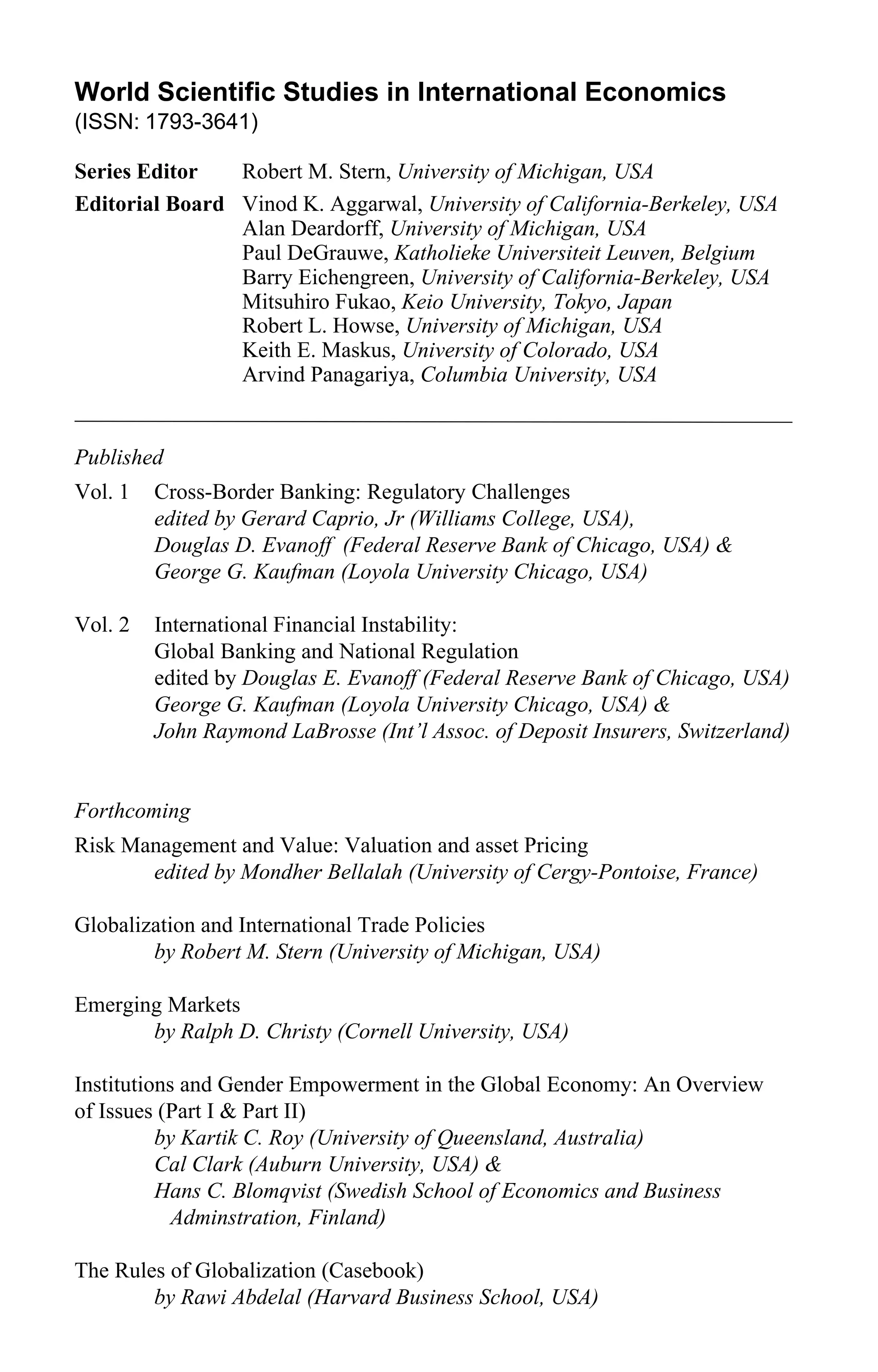 International Financial Instability Global Banking And National ...