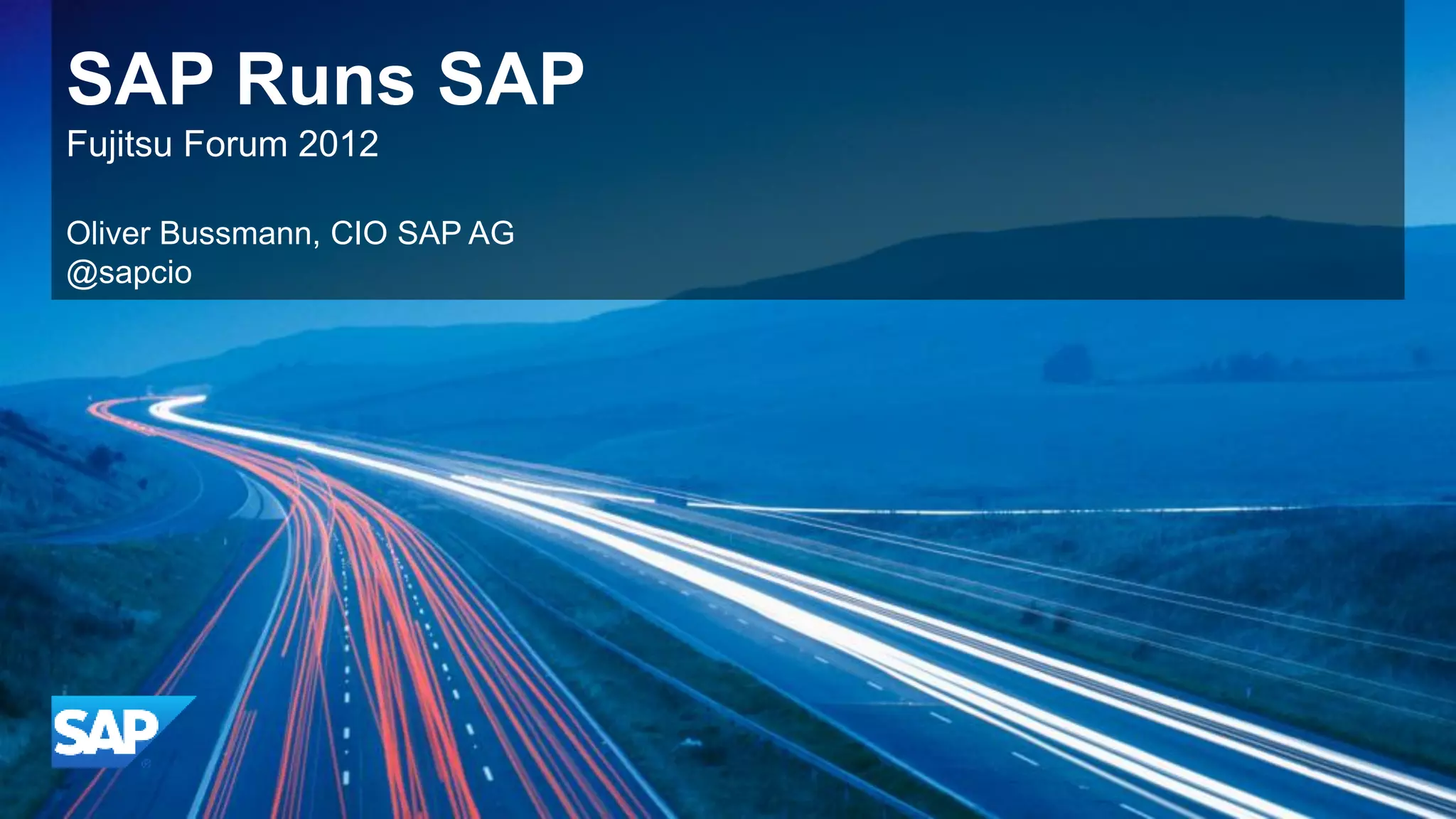 SAP runs SAP Innovation Presentation, 2012 Fujitsu Forum Munich | PPT