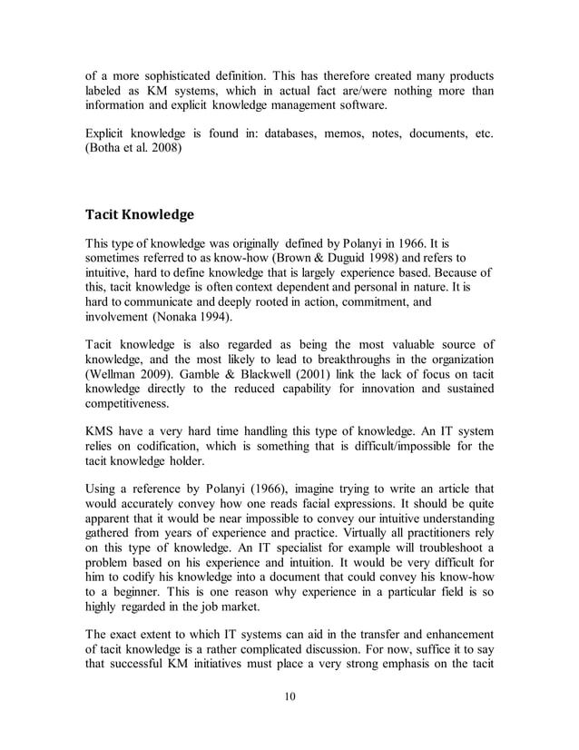 Knowledge Management | DOCX