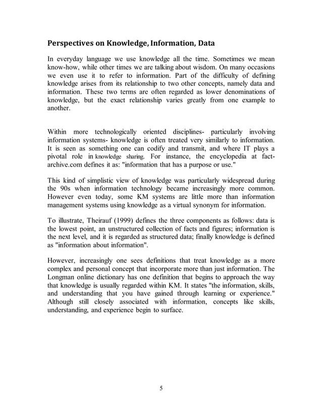 Knowledge Management | DOCX