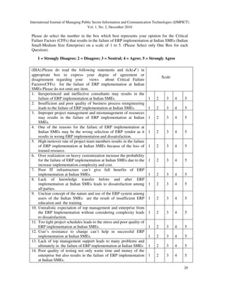 A Survey Instrument for Identification of the Critical Failure Factors ...