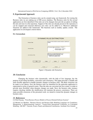 BUSINESS RULE MANAGEMENT FRAMEWORK FOR ENTERPRISE WEB SERVICES | PDF