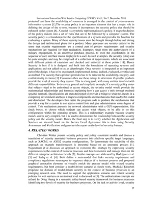 MODEL-DRIVEN SECURITY ASSESSMENT AND VERIFICATION FOR BUSINESS SERVICES | PDF