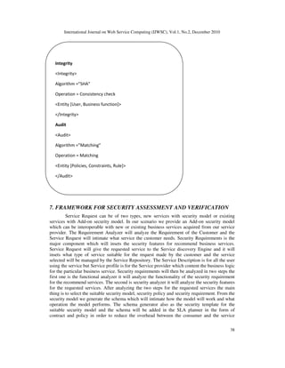 MODEL-DRIVEN SECURITY ASSESSMENT AND VERIFICATION FOR BUSINESS SERVICES | PDF