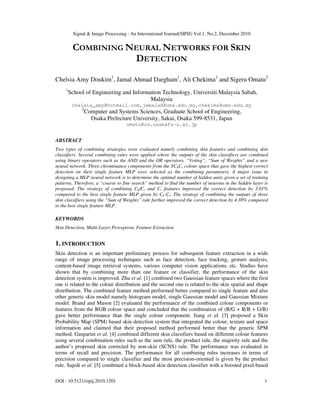 Combining Neural Networks for Skin Detection | PDF