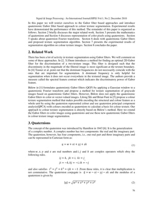 Colour-Texture Image Segmentation using Hypercomplex Gabor Analysis | PDF