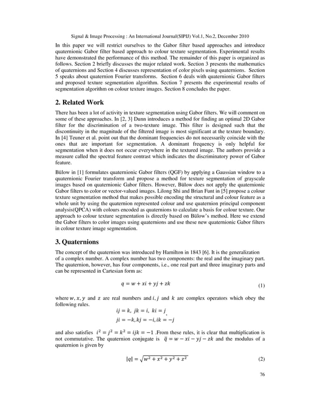 Colour-Texture Image Segmentation using Hypercomplex Gabor Analysis | PDF