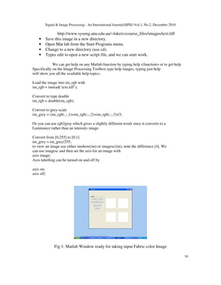 A Paper on Automatic Fabrics Fault Processing Using Image Processing Technique in MATLAB | PDF
