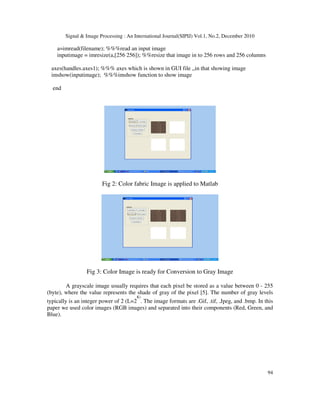 A Paper on Automatic Fabrics Fault Processing Using Image Processing Technique in MATLAB | PDF