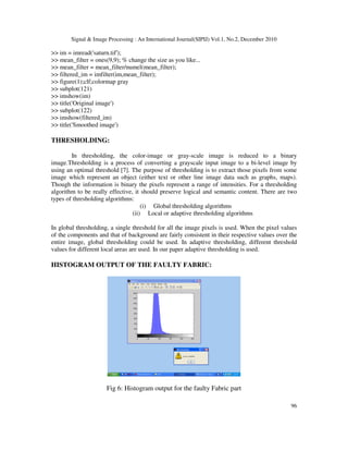 A Paper on Automatic Fabrics Fault Processing Using Image Processing Technique in MATLAB | PDF