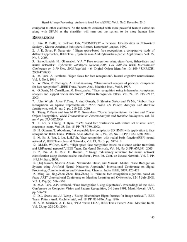 Face Recognition Using Simplified Fuzzy Artmap | PDF