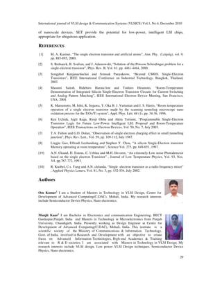 SINGLE ELECTRON TRANSISTOR: APPLICATIONS & PROBLEMS | PDF
