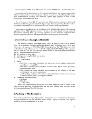 Pipelining Architecture of AES Encryption and Key Generation with ...