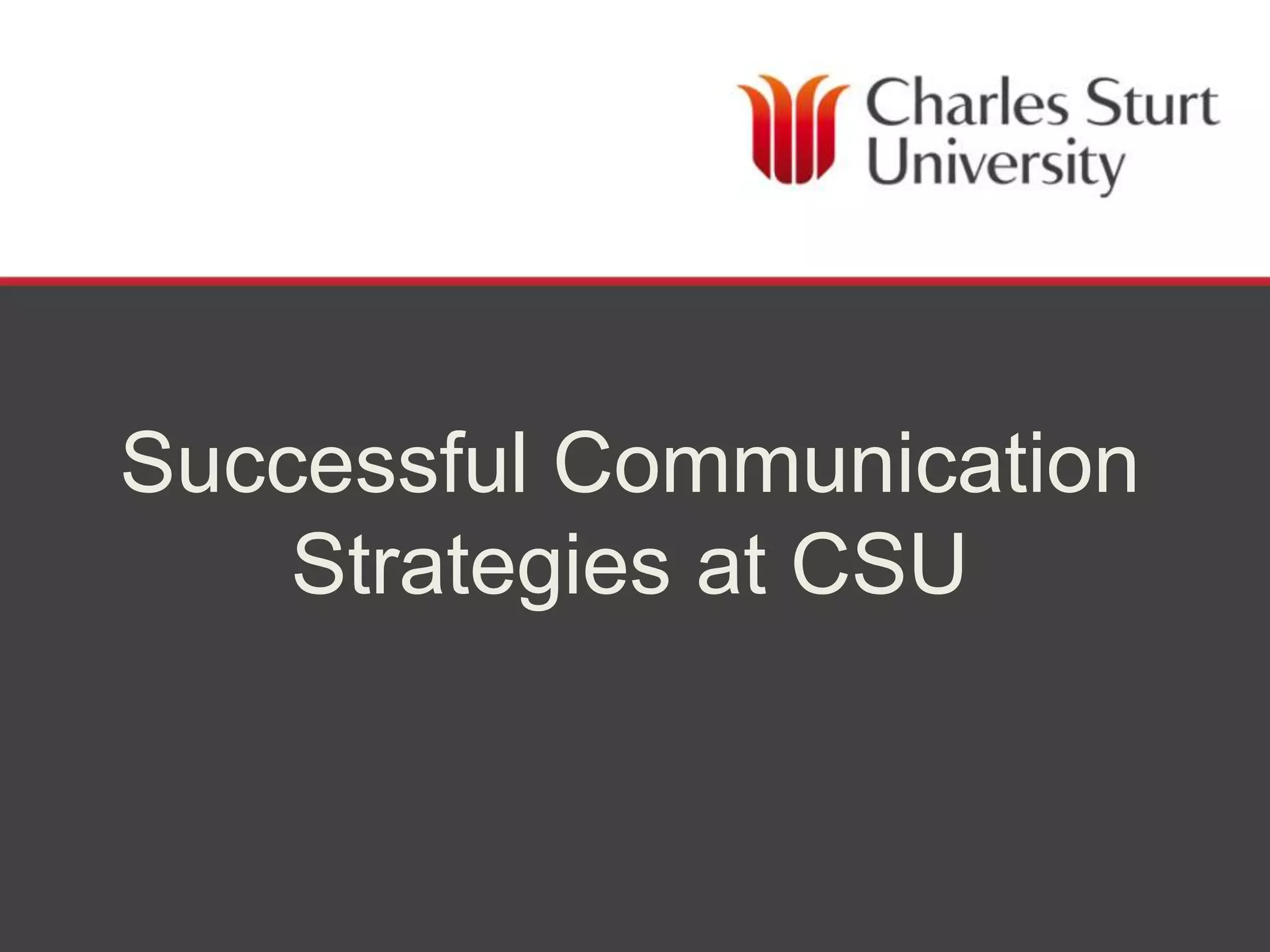Successful Communication Strategies at CSU | PPT