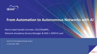 From Automation to Autonomous Networks with AI | PDF