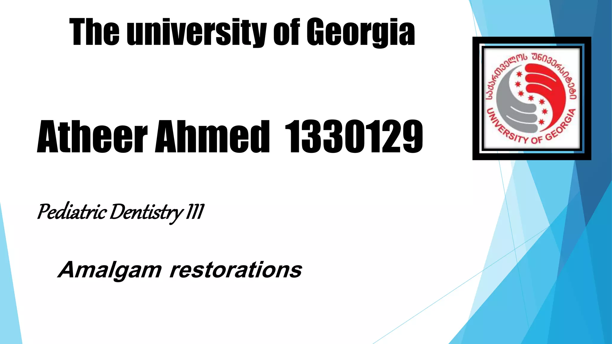 amalgam restoration | PPTX