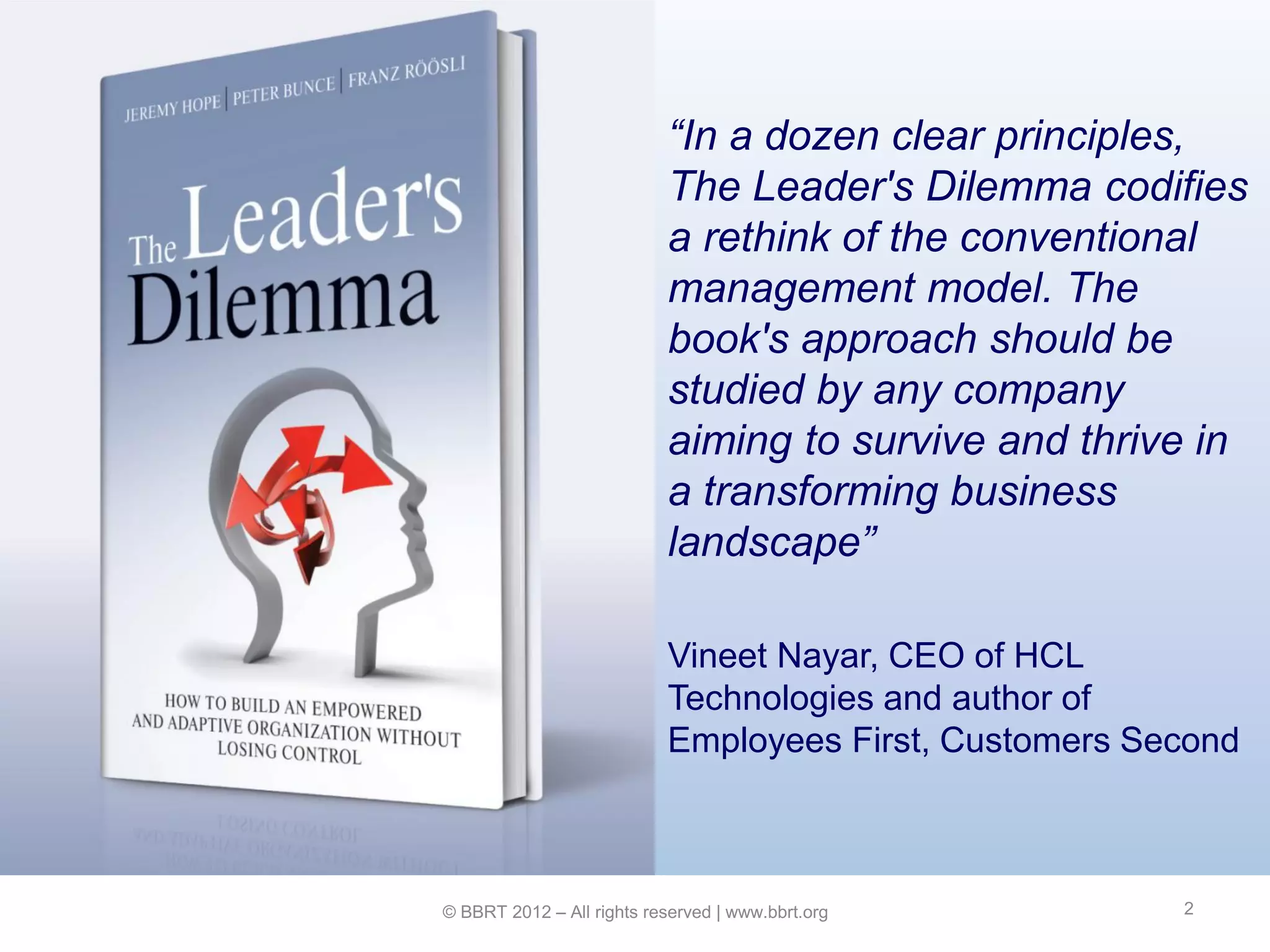 The Beyond Budgeting Principles | PDF