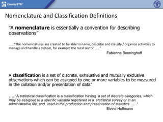 Classification and Correspondence Table Lusaka, 12-16 November 2012 | PDF