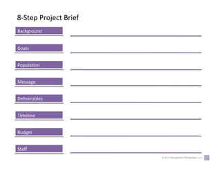 Demographic Perspectives 8-step Project Brief | PDF