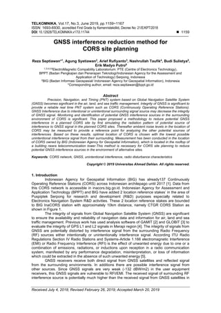 GNSS interference reduction method for CORS site planning | PDF