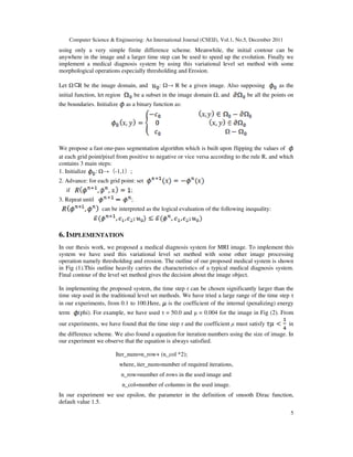 MRIIMAGE SEGMENTATION USING LEVEL SET METHOD AND IMPLEMENT AN MEDICAL ...
