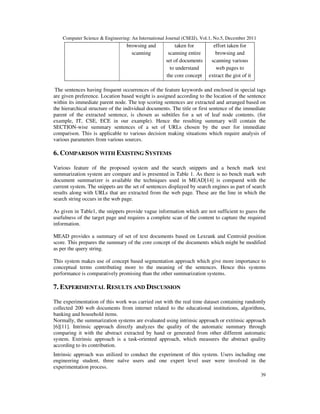 QUERY SENSITIVE COMPARATIVE SUMMARIZATION OF SEARCH RESULTS USING CONCEPT BASED SEGMENTATION | PDF