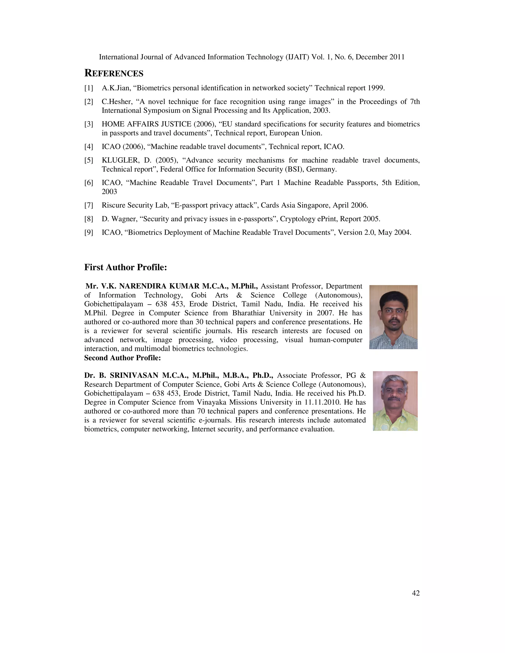 DESIGN AND IMPLEMENTATION OF E-PASSPORT SCHEME USING CRYPTOGRAPHIC ALGORITHM ALONG WITH ...