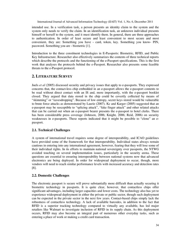 DESIGN AND IMPLEMENTATION OF E-PASSPORT SCHEME USING CRYPTOGRAPHIC ALGORITHM ALONG WITH ...