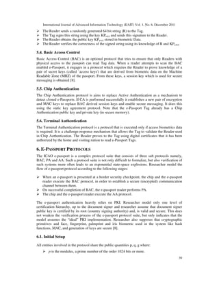 DESIGN AND IMPLEMENTATION OF E-PASSPORT SCHEME USING CRYPTOGRAPHIC ALGORITHM ALONG WITH ...