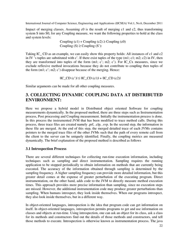 Implementation Of Dynamic Coupling Measurement Of Distributed Object Oriented Software Based On
