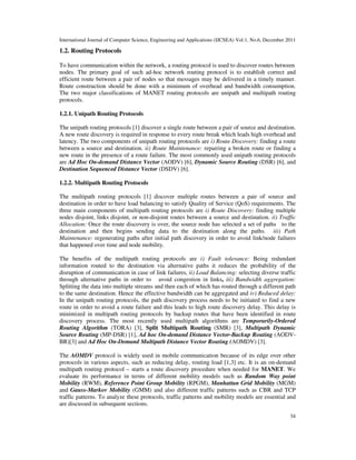 PERFORMANCE EVALUATION OF AOMDV PROTOCOL BASED ON VARIOUS SCENARIO AND TRAFFIC PATTERNS | PDF ...