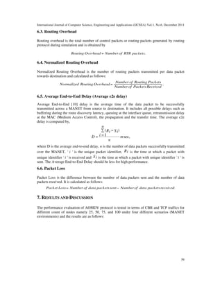 PERFORMANCE EVALUATION OF AOMDV PROTOCOL BASED ON VARIOUS SCENARIO AND TRAFFIC PATTERNS | PDF ...