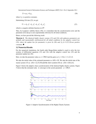 ADAPTIVE CONTROL AND SYNCHRONIZATION OF A HIGHLY CHAOTIC ATTRACTOR | PDF