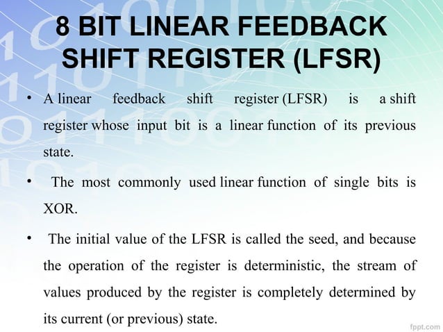 LFSR | PPT | Programming Languages | Computing