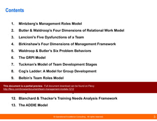 Team Management Models | PDF