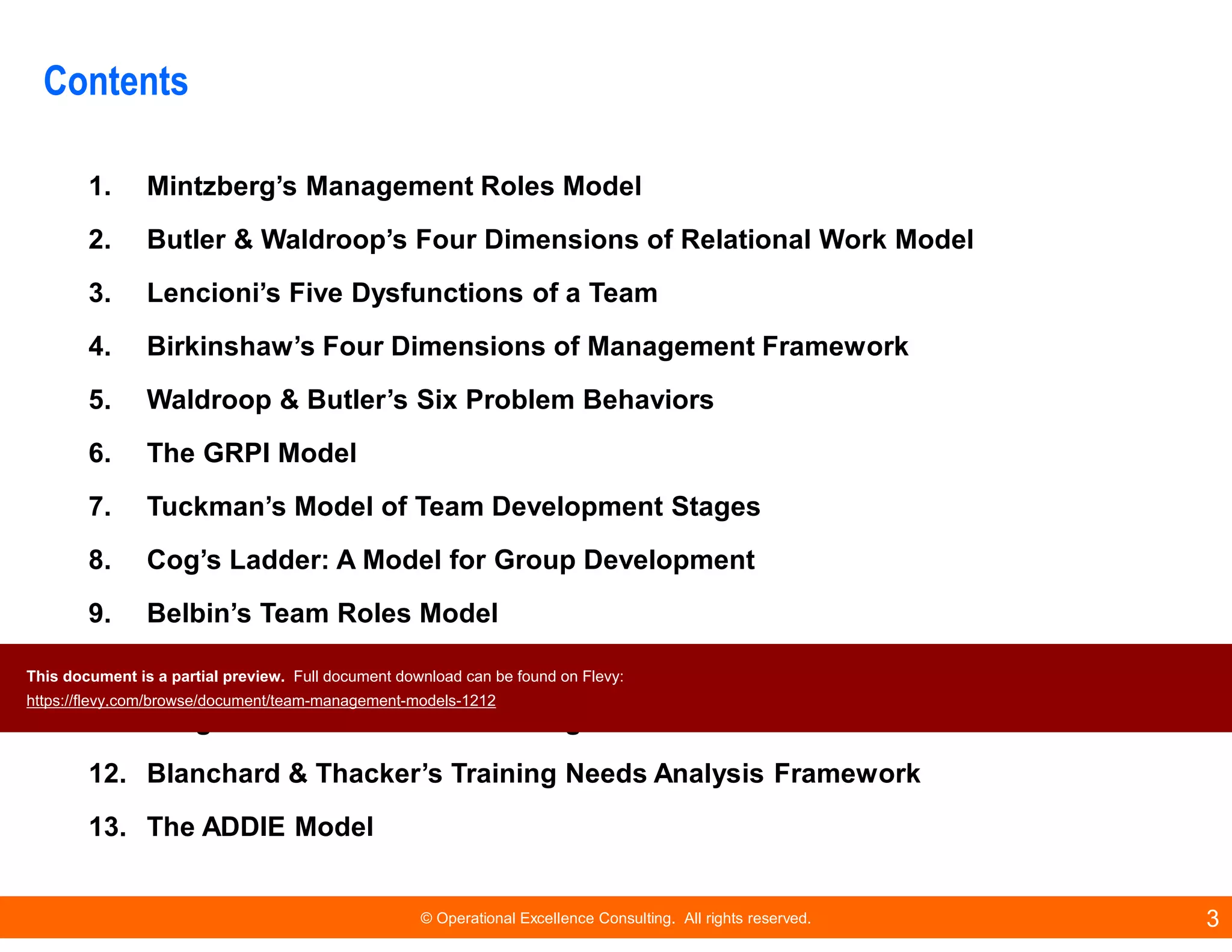 Team Management Models | PPT