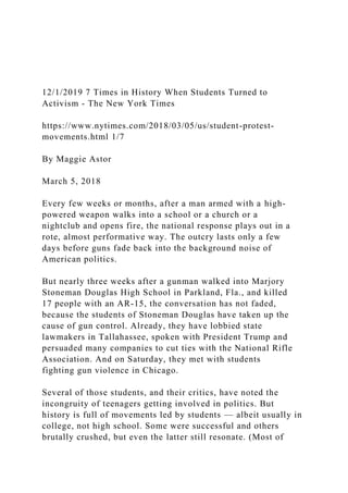 1212019 7 Times in History When Students Turned to Activism .docx