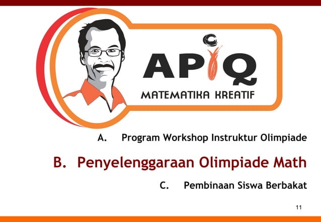 Olimpiade Matematika Kreatif bersama APIQ | PPT