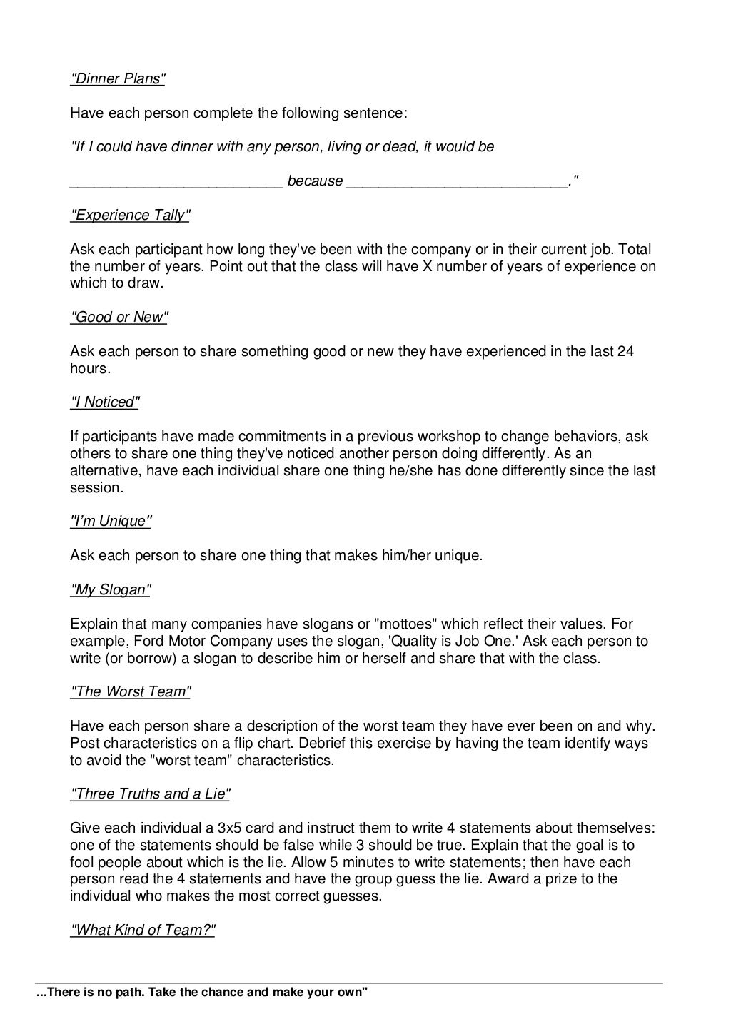 121209 games icebreakers energizers