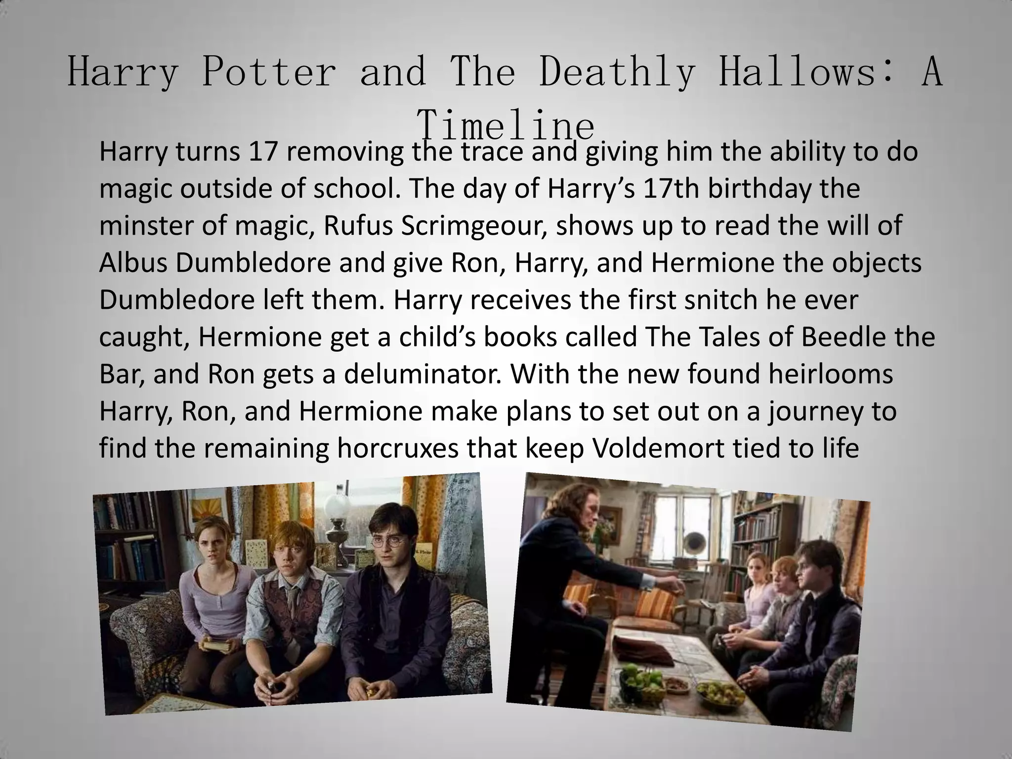 Deathly Hallows: Timeline | PPTX