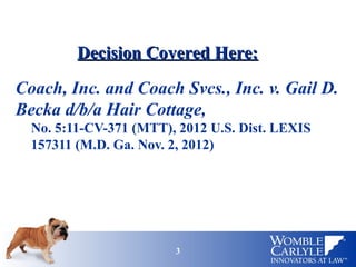 Coach v. Becka | PPT