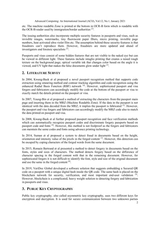 Detection of Forgery and Fabrication in Passports and Visas Using Cryptography andQR Codes | PDF