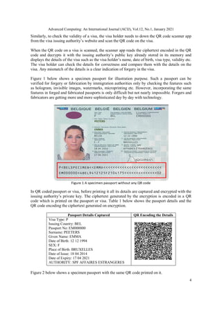 DETECTION OF FORGERY AND FABRICATION IN PASSPORTS AND VISAS USING ...