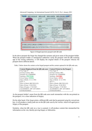 DETECTION OF FORGERY AND FABRICATION IN PASSPORTS AND VISAS USING ...