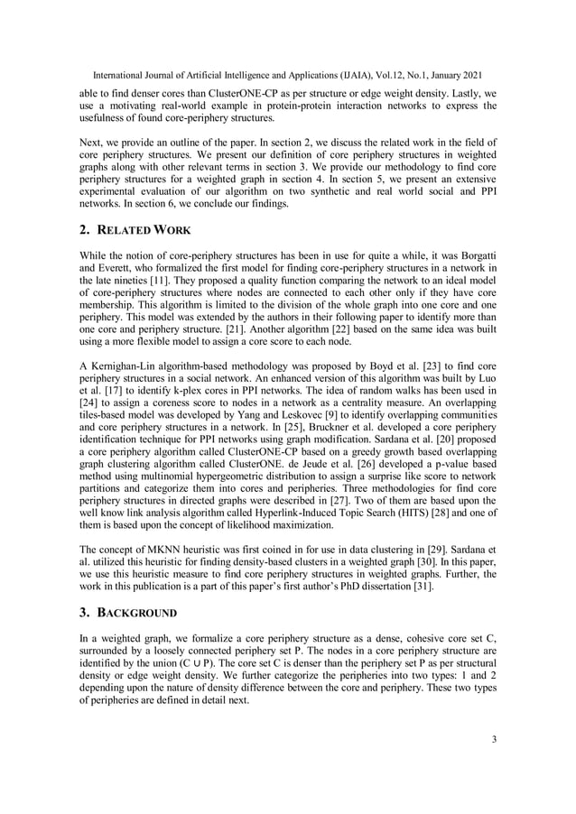 Graph Algorithm to Find Core Periphery Structures using Mutual K-nearest Neighbors | PDF